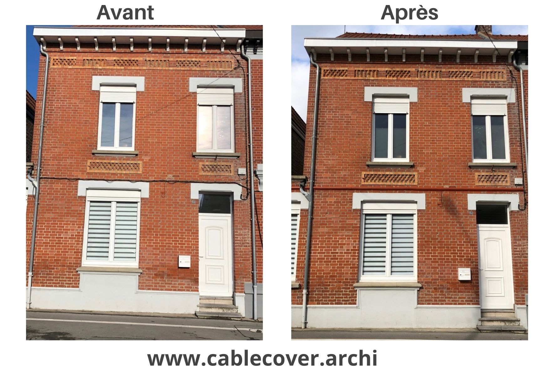 La goulotte électrique extérieure esthétique pour les façades - CableCover