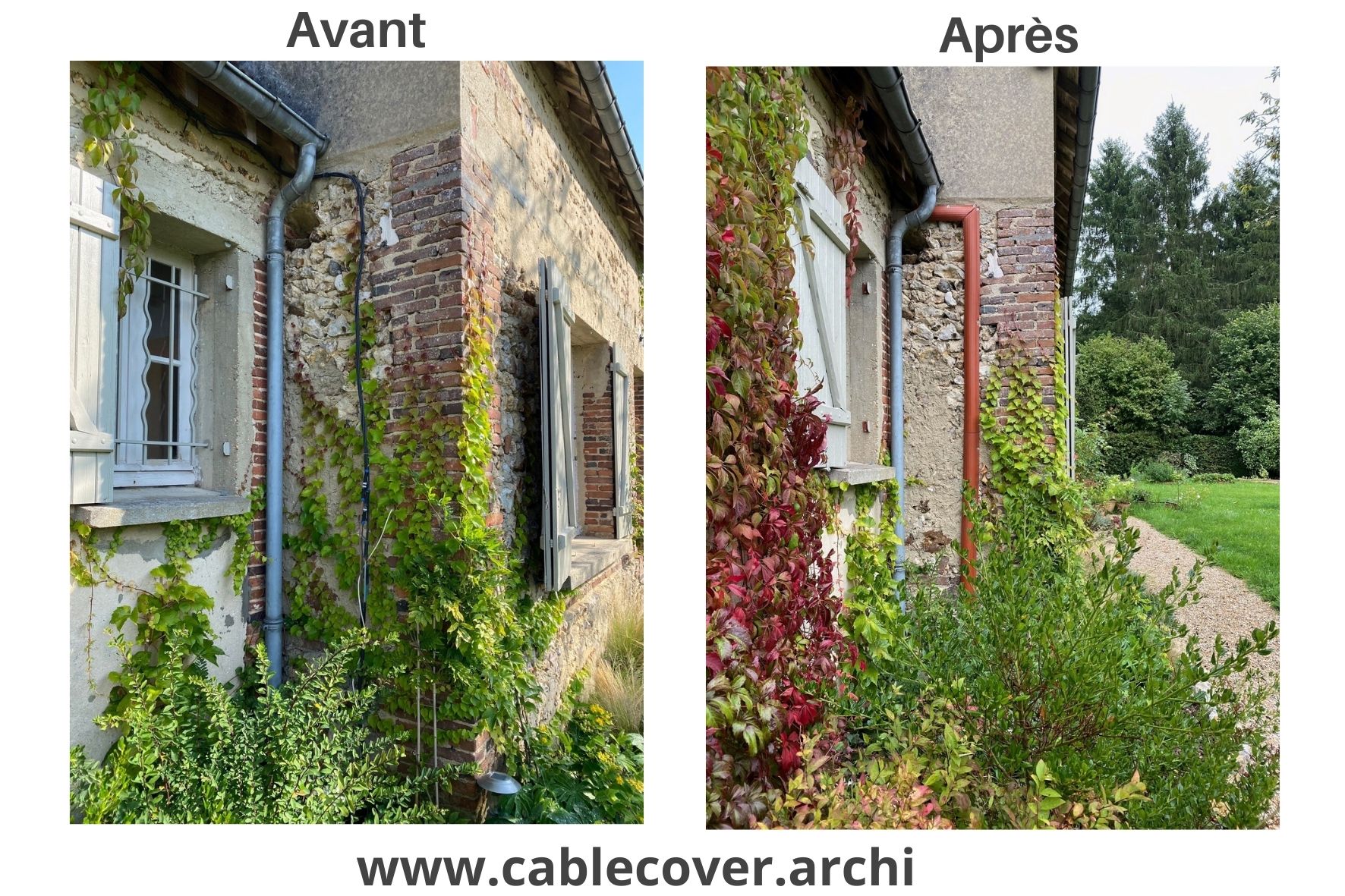 La goulotte électrique extérieure esthétique pour les façades - CableCover